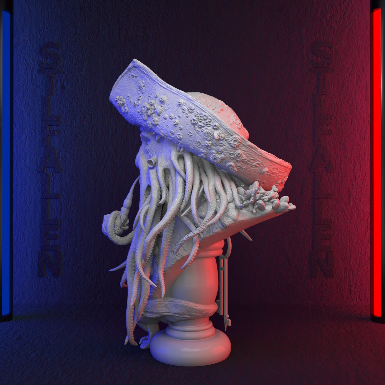 Davy Jones Bust 3D Printable STL File -instant Download - Fast and Easy ...
