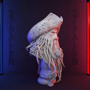 Davy Jones Bust 3D Printable STL File -instant Download - Fast and Easy ...