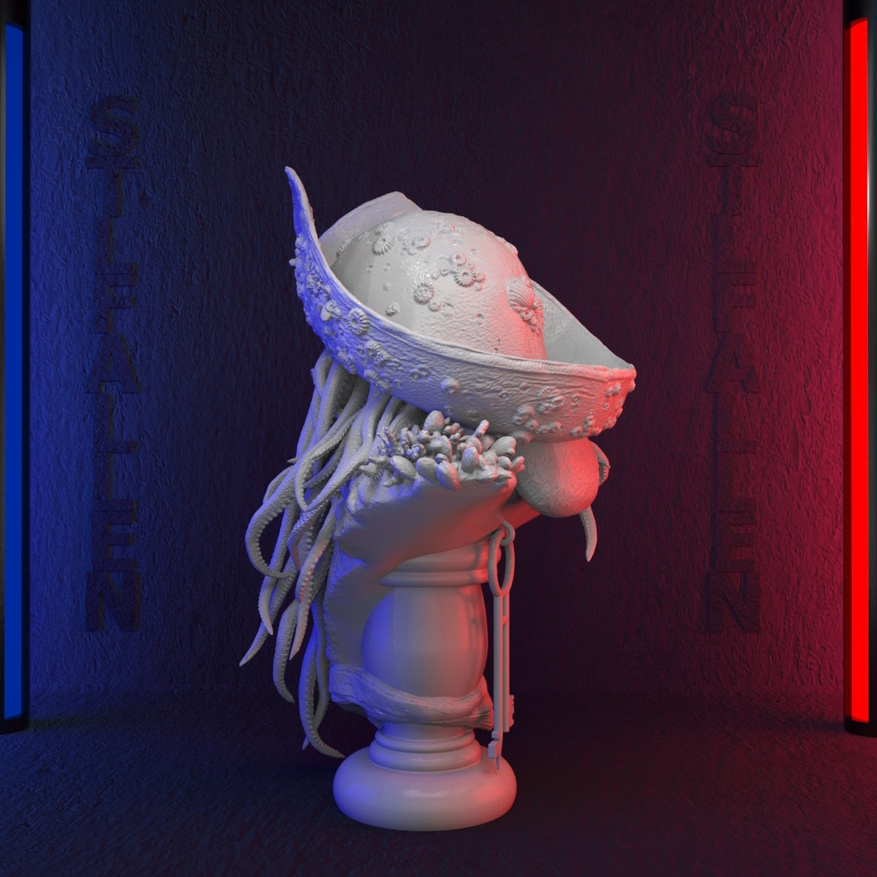 Davy Jones Bust 3D Printable STL File -instant Download - Fast and Easy ...