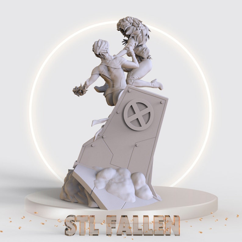 Rogue Vs Captain Marvel 3D Printable STL File instant Download Fast and ...