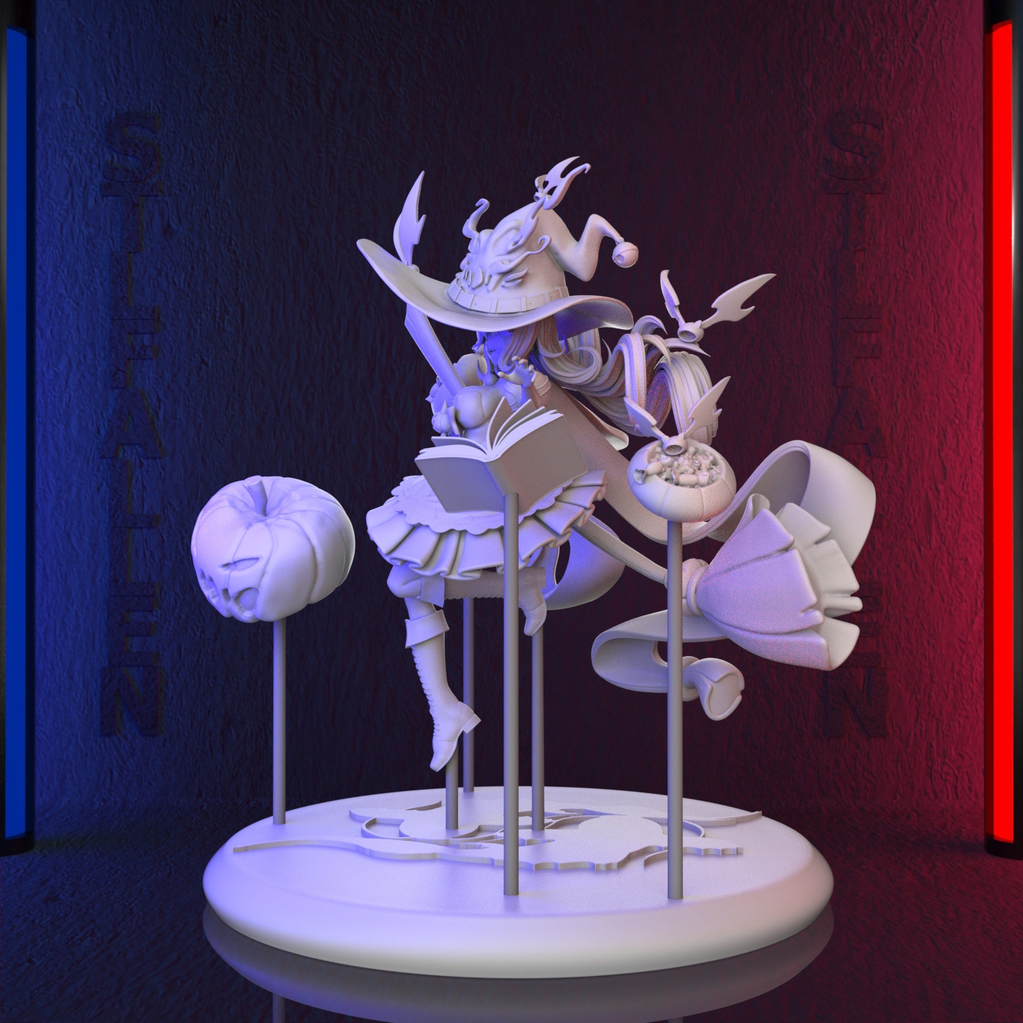 Little Witch Halloween 3D Printable STL File instant Download Fast and ...