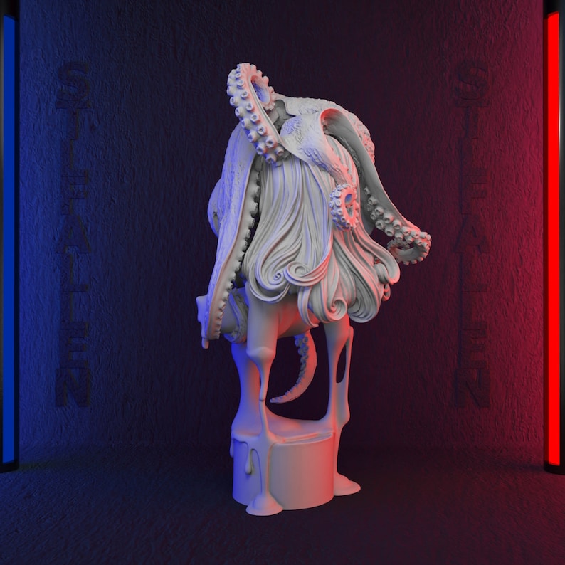 Octopus Girl 3D Printable STL File instant Download Fast - Etsy