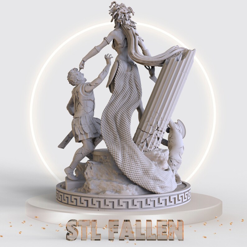 Medusa and Soldier 3D Printable STL File instant Download Fast and Easy ...