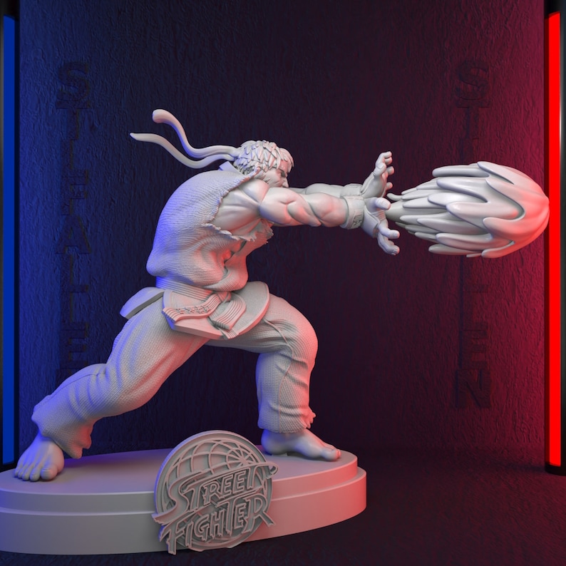 Street Figther Ryu - 3D Printable STL File -instant Download - Fast and ...