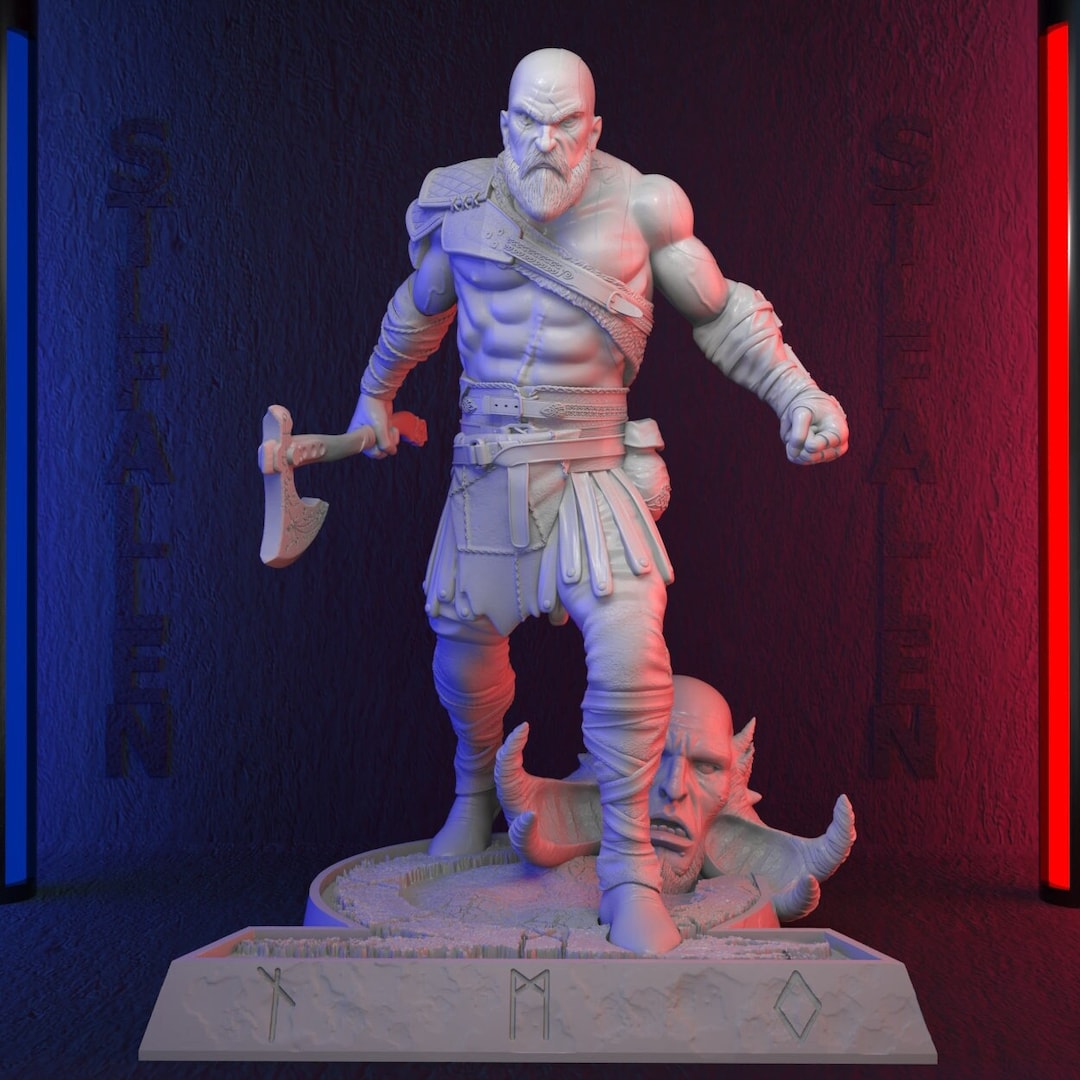 Kratos - God of War 3D Printable STL File -instant Download - Fast and ...
