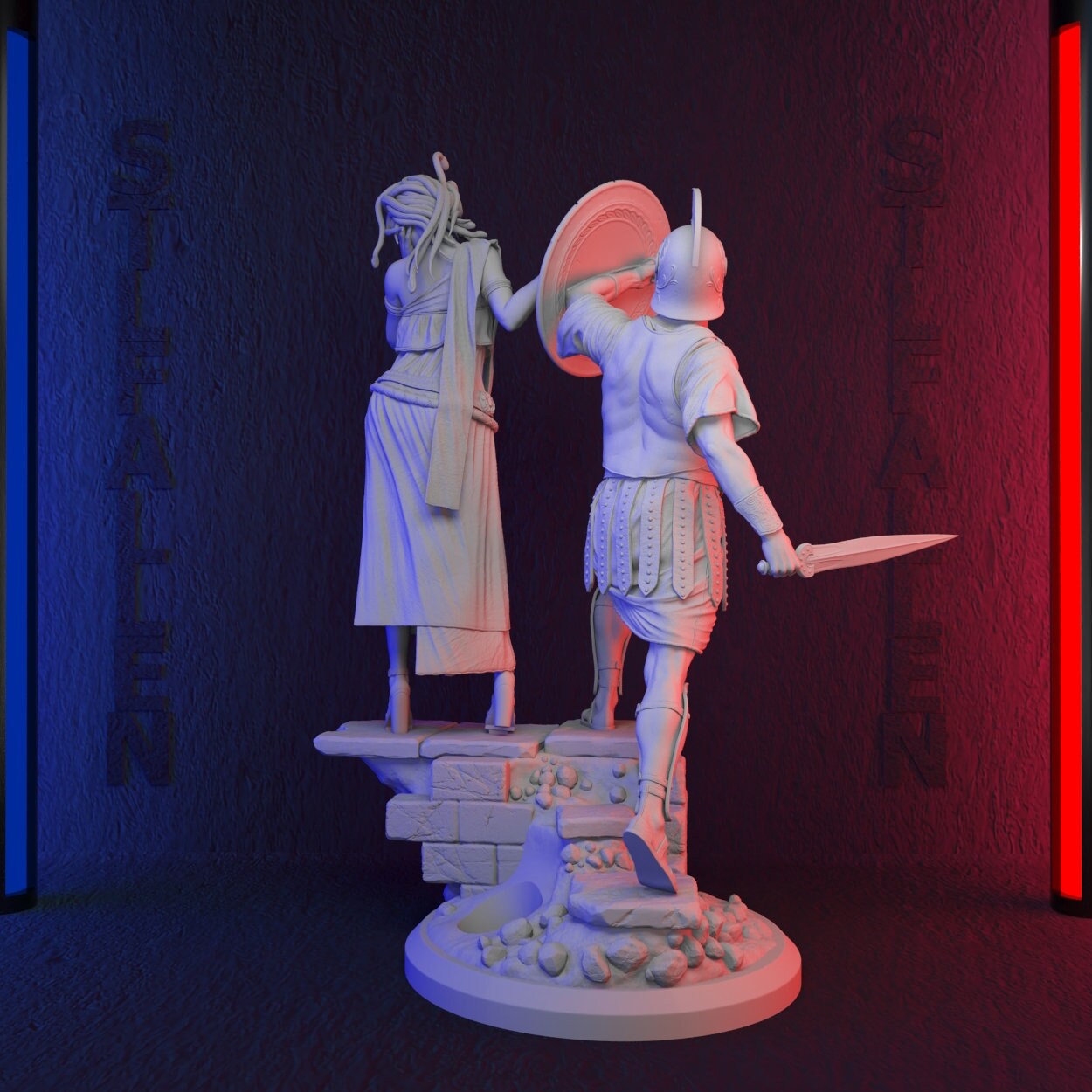 Medusa and Soldier 3D Printable STL File instant Download - Etsy