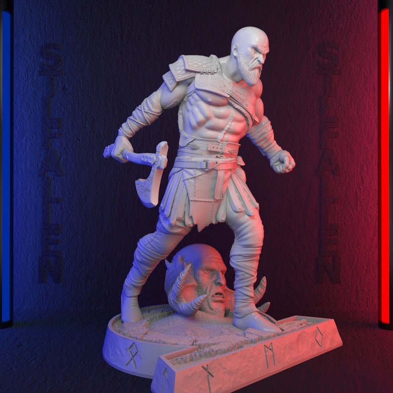 Kratos God of War 3D Printable STL File instant Download Fast and Easy ...