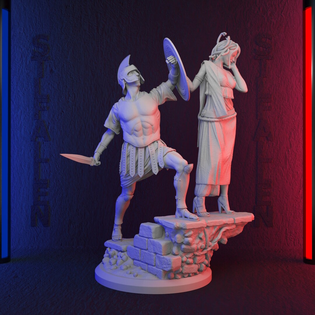 Medusa and Soldier 3D Printable STL File -instant Download - Fast and ...