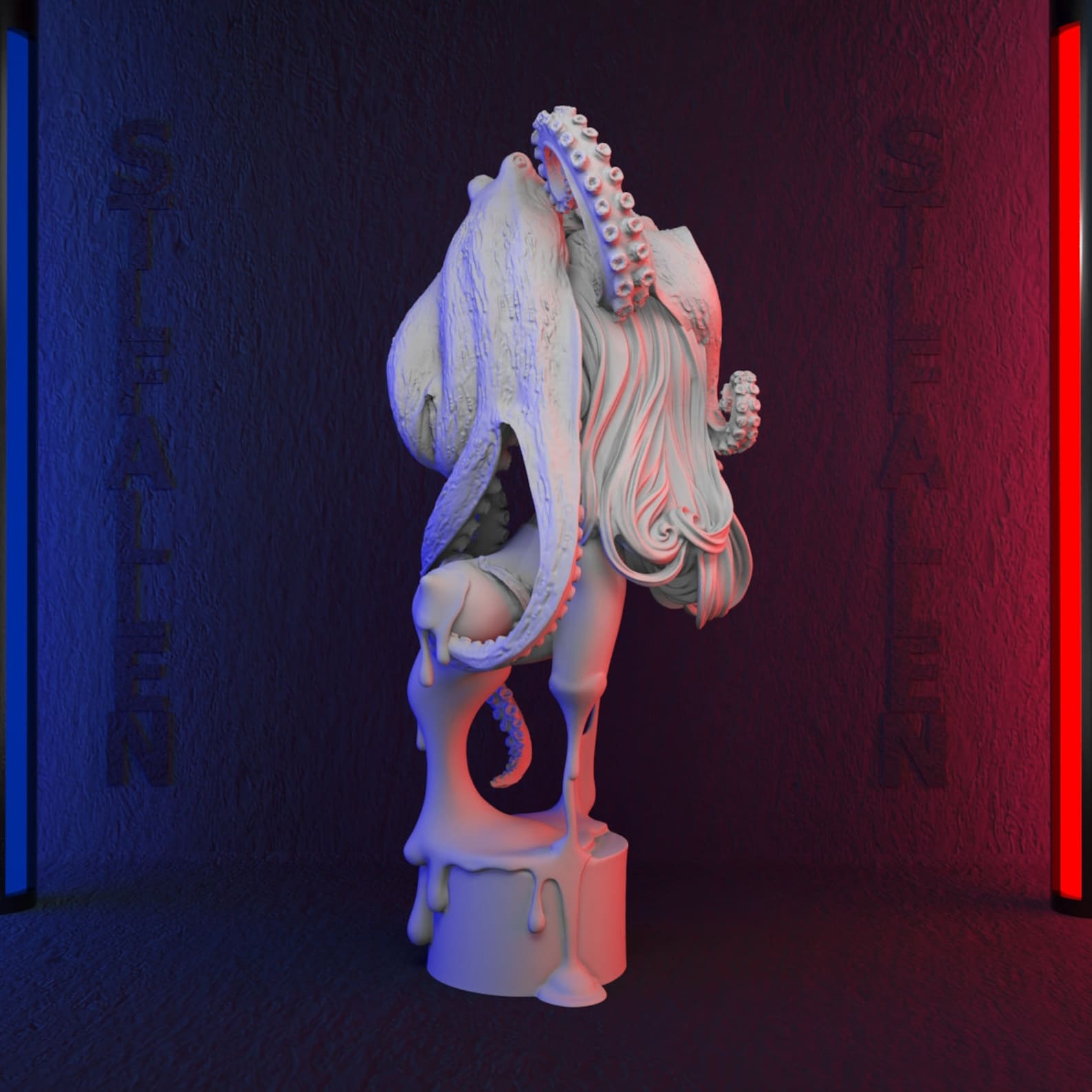 Octopus Girl 3D Printable STL File -instant Download - Fast and Easy ...