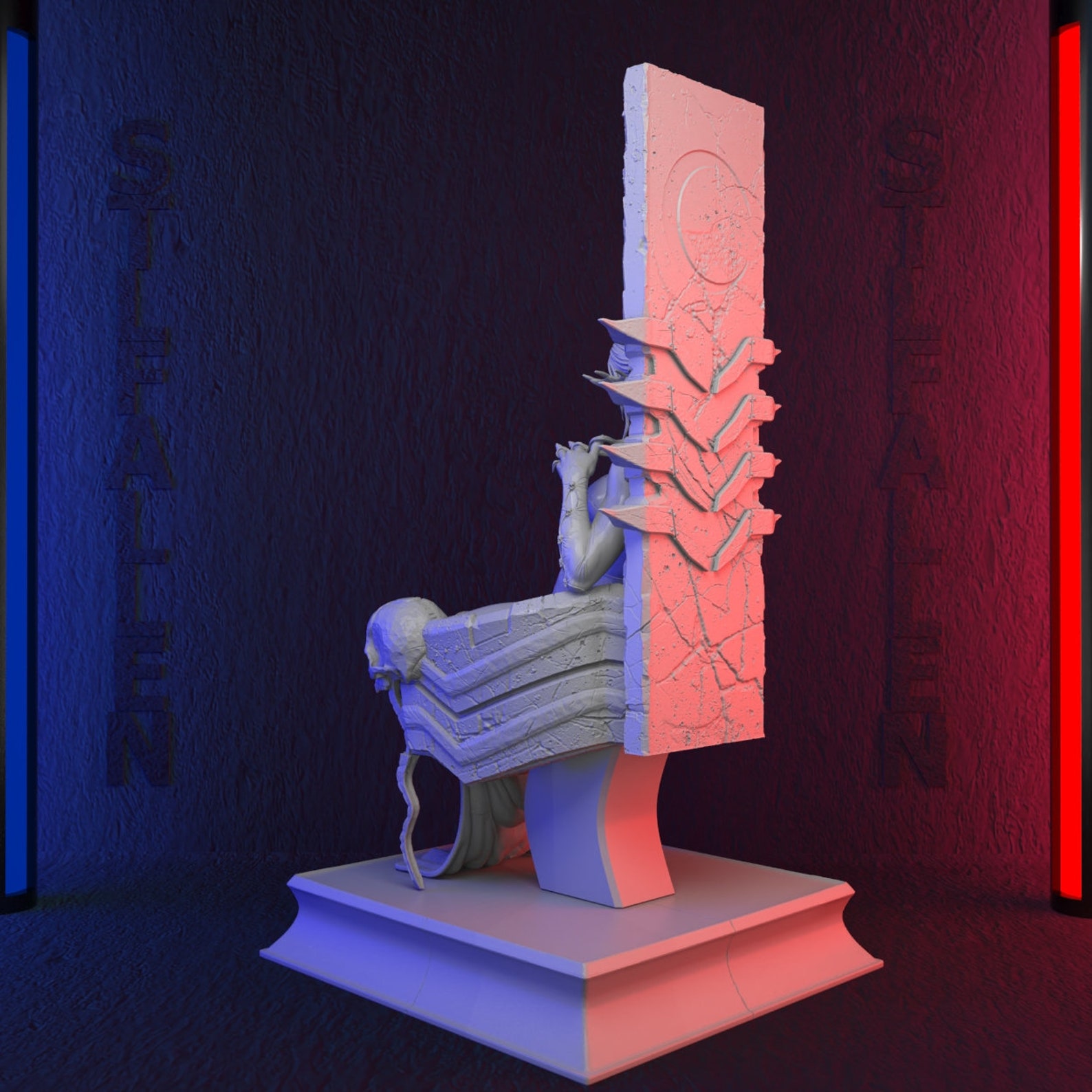Throne Girl 3D Printable STL File instant Download Fast and - Etsy
