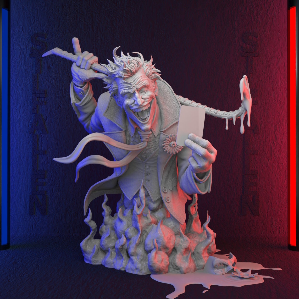 Maniac Joker Bust 3D Printable STL File instant Download Fast and Easy ...