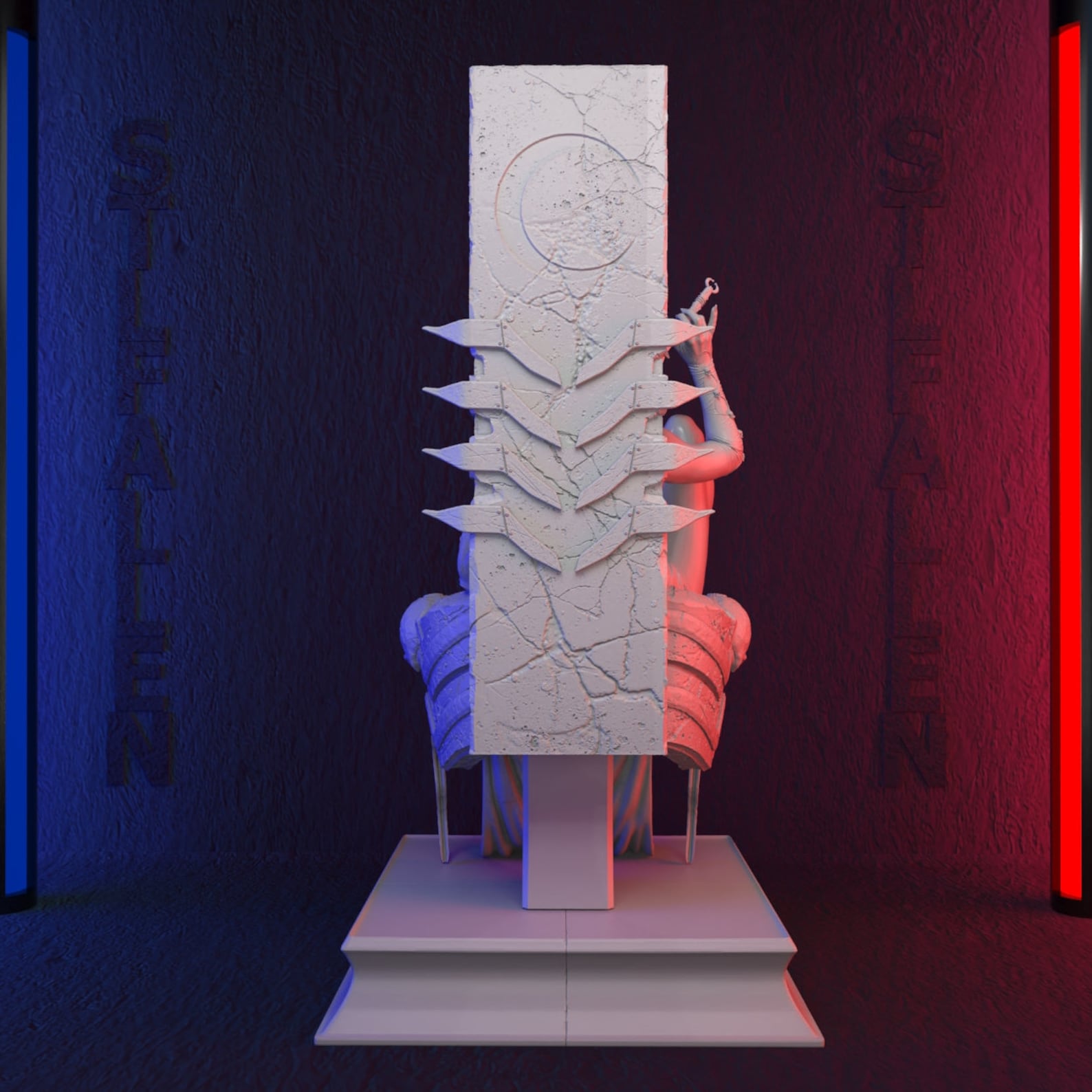 Throne Girl 3D Printable STL File instant Download Fast and - Etsy