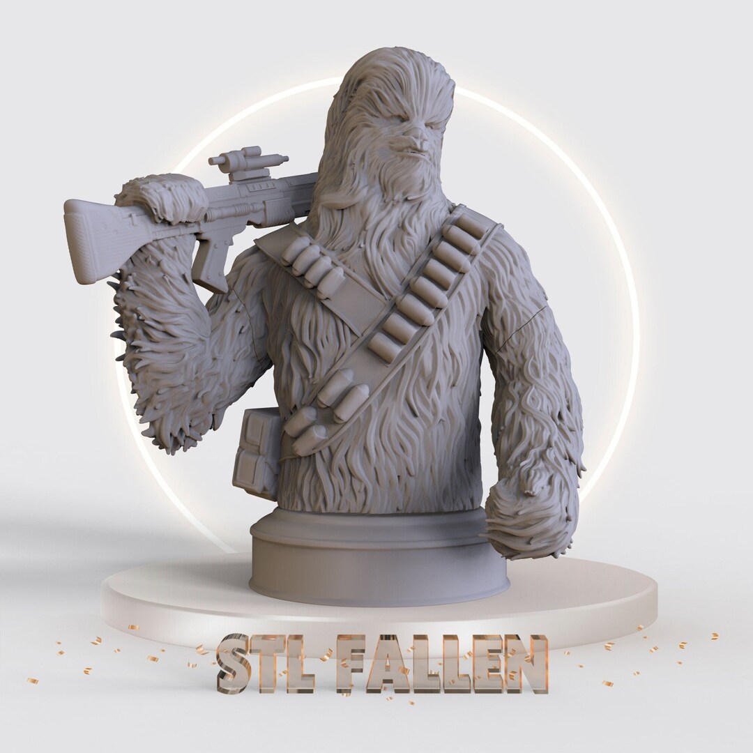 Chewbacca Bust 3D Printable STL File -instant Download - Fast and Easy ...