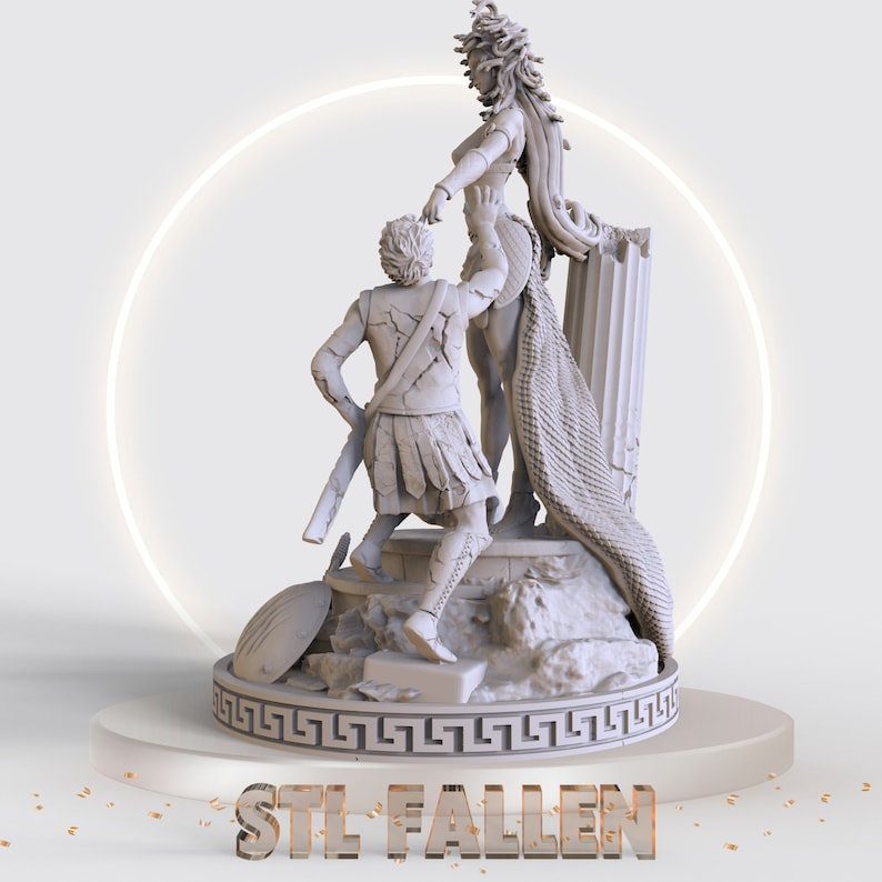 Medusa and Soldier 3D Printable STL File instant Download Fast and Easy ...