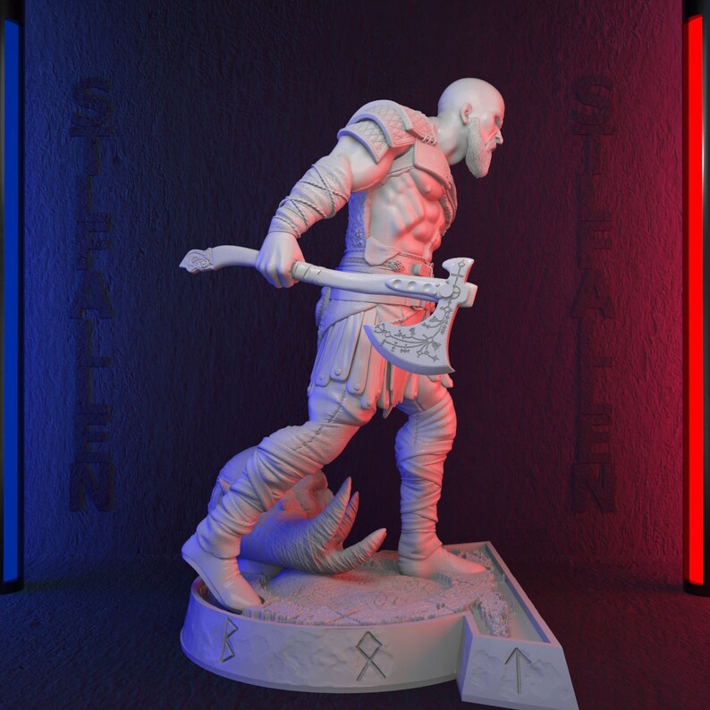 Kratos God of War 3D Printable STL File instant Download Fast and Easy ...