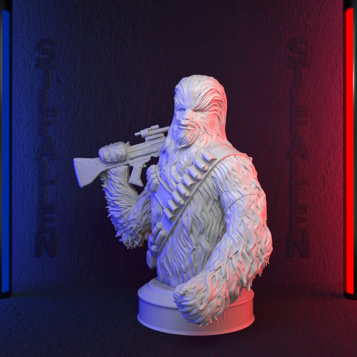 Chewbacca Bust 3D Printable STL File -instant Download - Fast and Easy ...