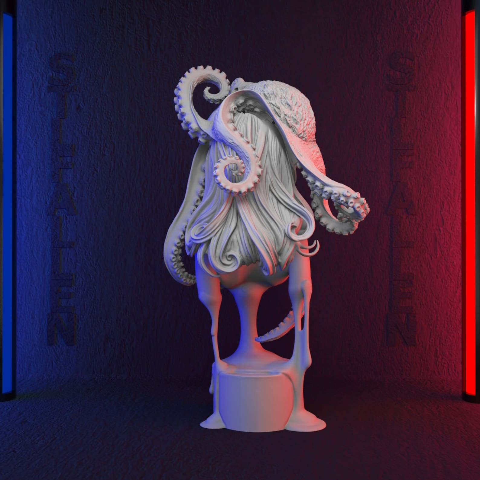 Octopus Girl 3D Printable STL File -instant Download - Fast and Easy ...