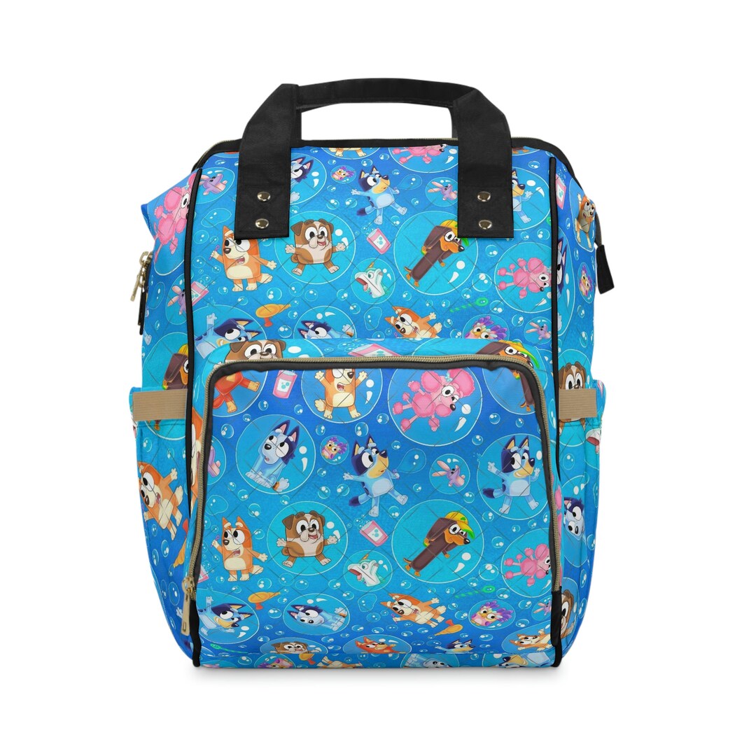 Tdl Bluey Zipped Book Bag Pattern Disney Bluey Dog Toddler Kids Blue ...