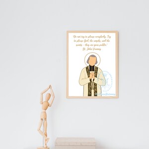 DIGITAL DOWNLOAD St. John Vianney Art Print 4x6 5x7 8.5x11 11x14 - Etsy