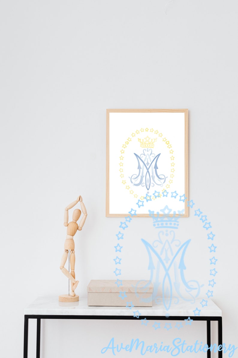 Marian Symbol Art Print - Digital Download (4x6, 5x7, 8.5x11, 11x14 ...
