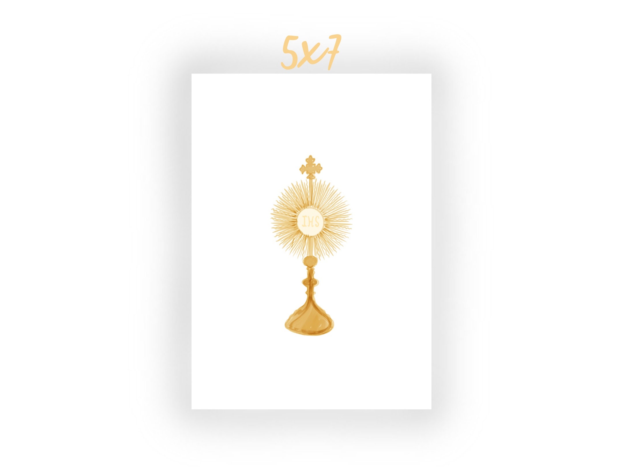 DIGITAL DOWNLOAD Monstrance Printable Greeting Card 5x7, 8.5x11 - Etsy