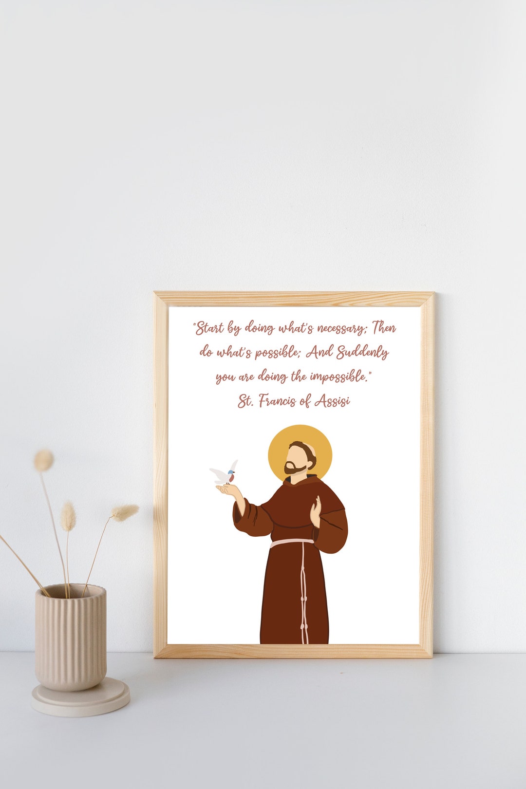 DIGITAL DOWNLOAD St. Francis of Assisi Art Print 4x6 5x7 - Etsy