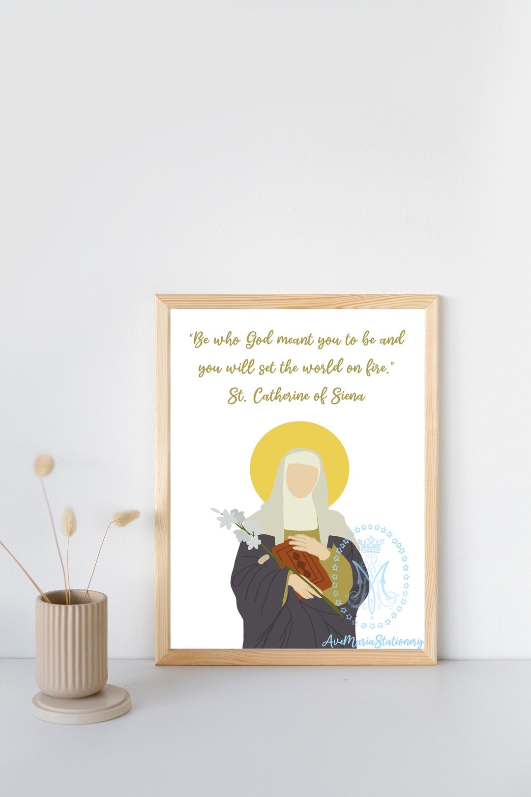 St. Catherine of Siena Art Print: Catholic Home Decor (digital Download ...