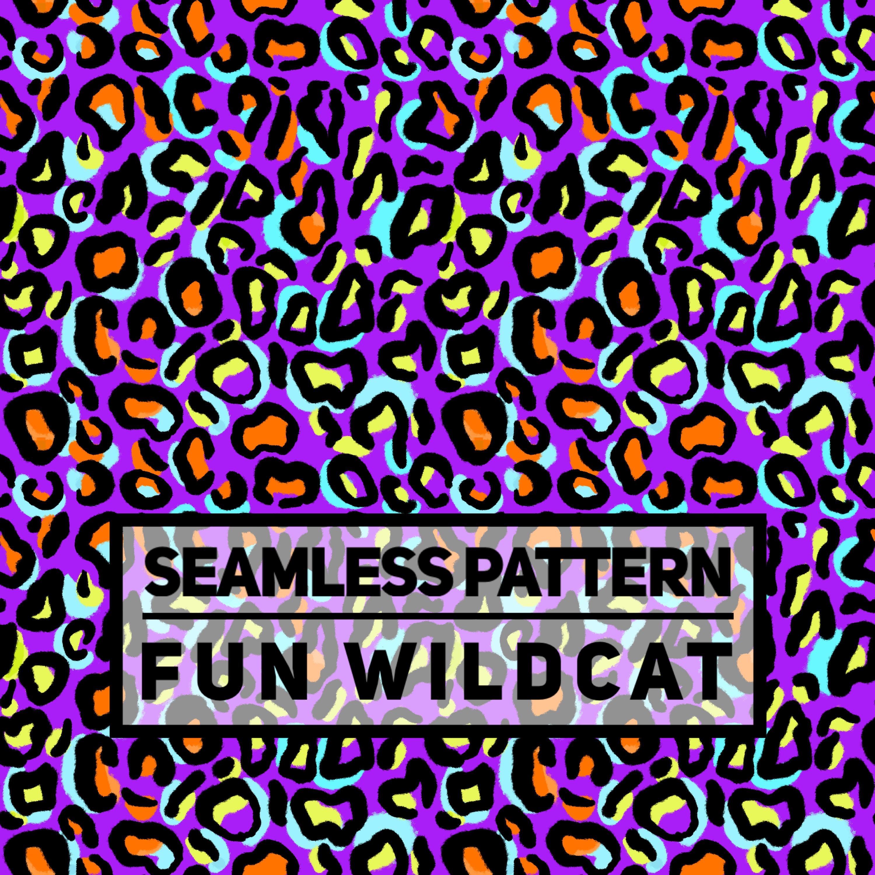 Fun Wildcat Seamless Repeat Pattern, Fun Wildcat Seamless File, Digital ...