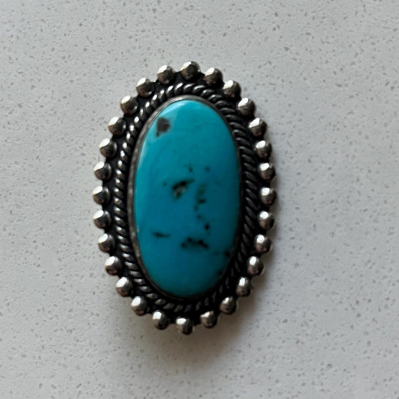 Turquoise Brooch - Etsy