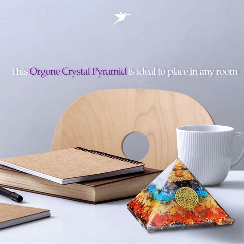 7 Chakras Pyramid | Gemstone Orgonite Pyramid for Chakra Balancing ...
