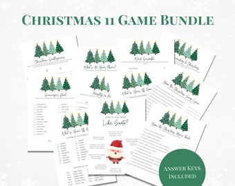 Christmas Game Bundle Printables | Christmas Party Games | Christmas ...