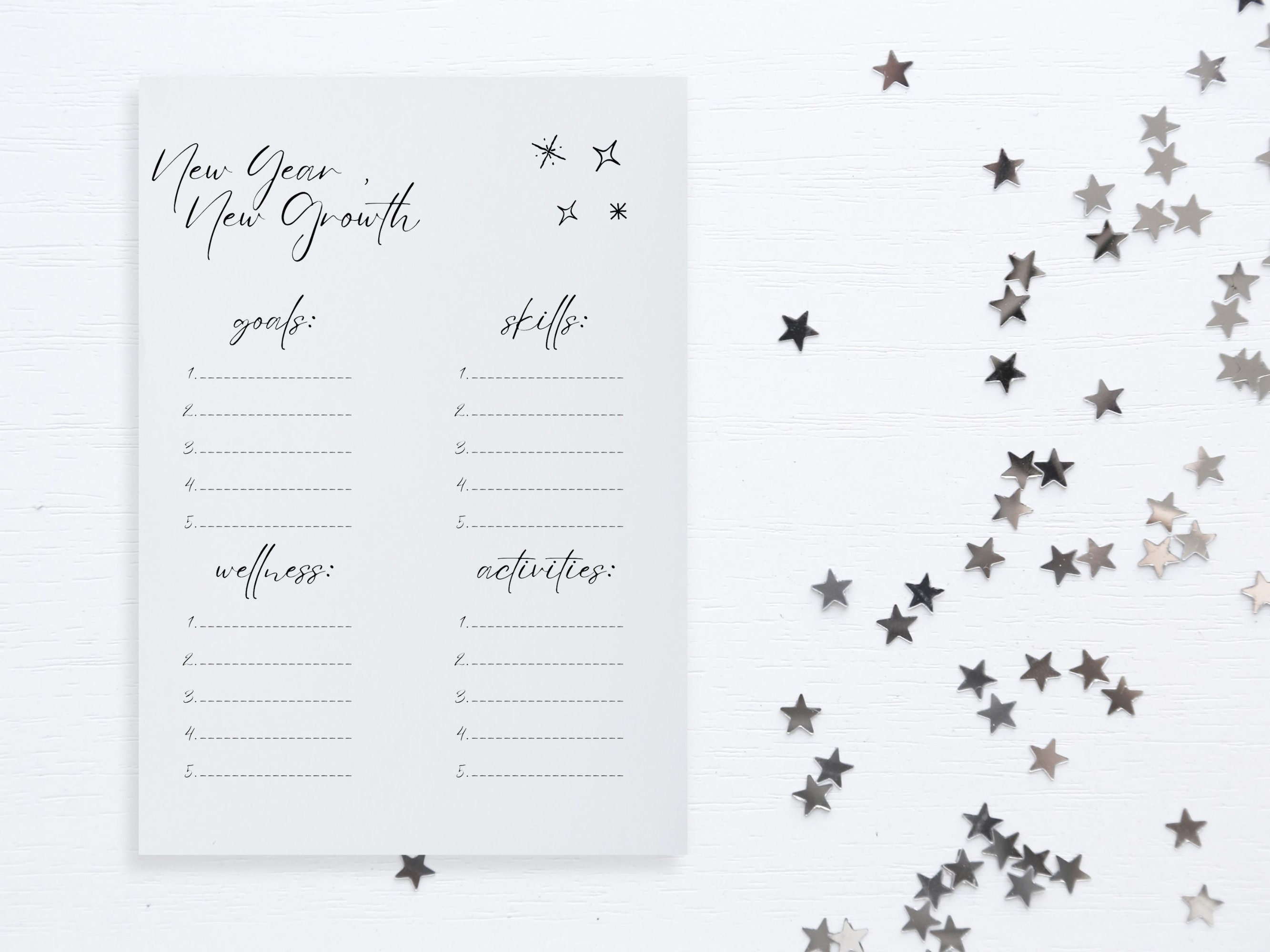 2024 New Years Resolution Printable New Years Resolution 2024 Goals ...