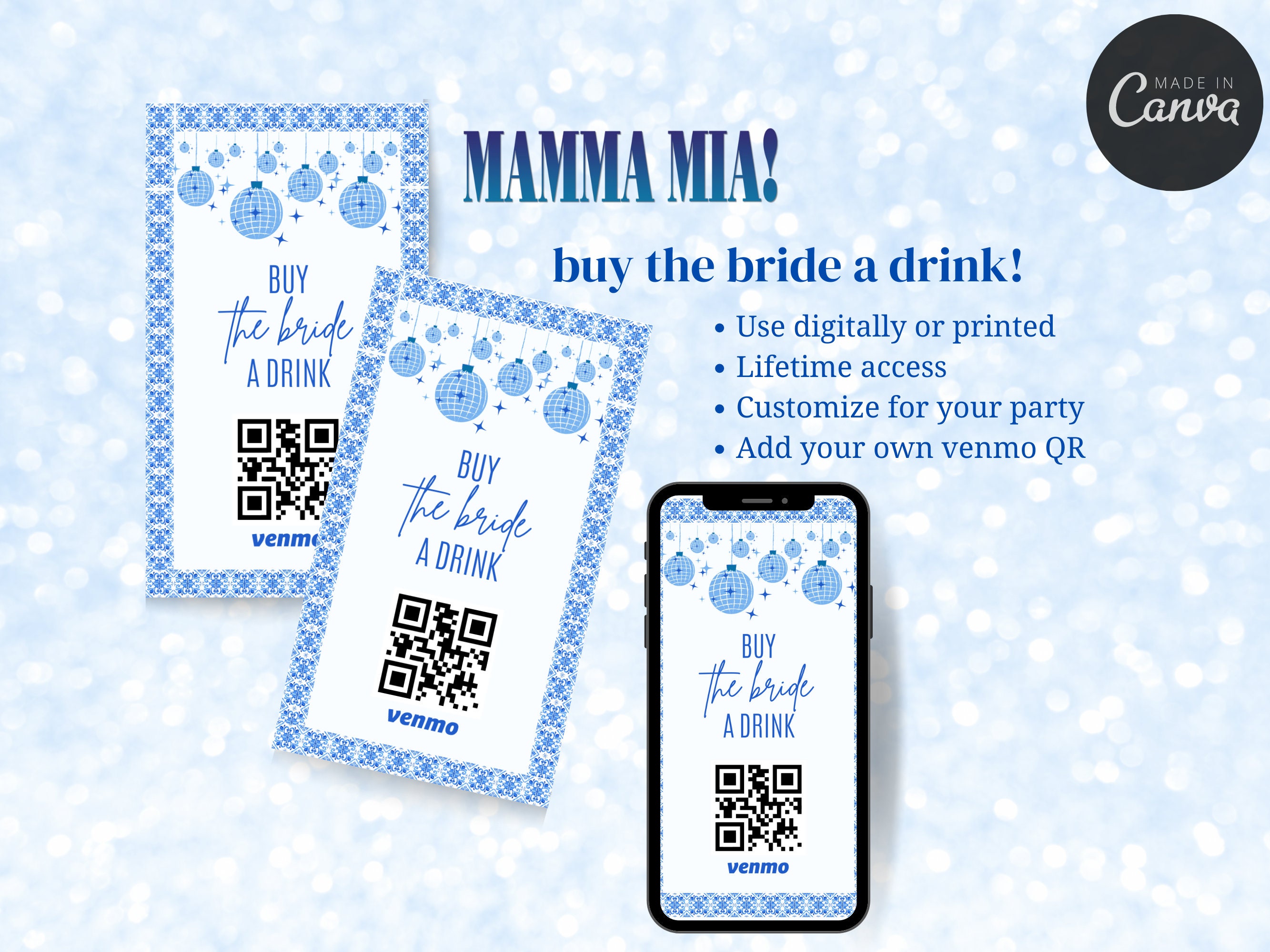 Mamma Mia Bachelorette Party Bundle Mamma Mia Games, Welcome Sign ...