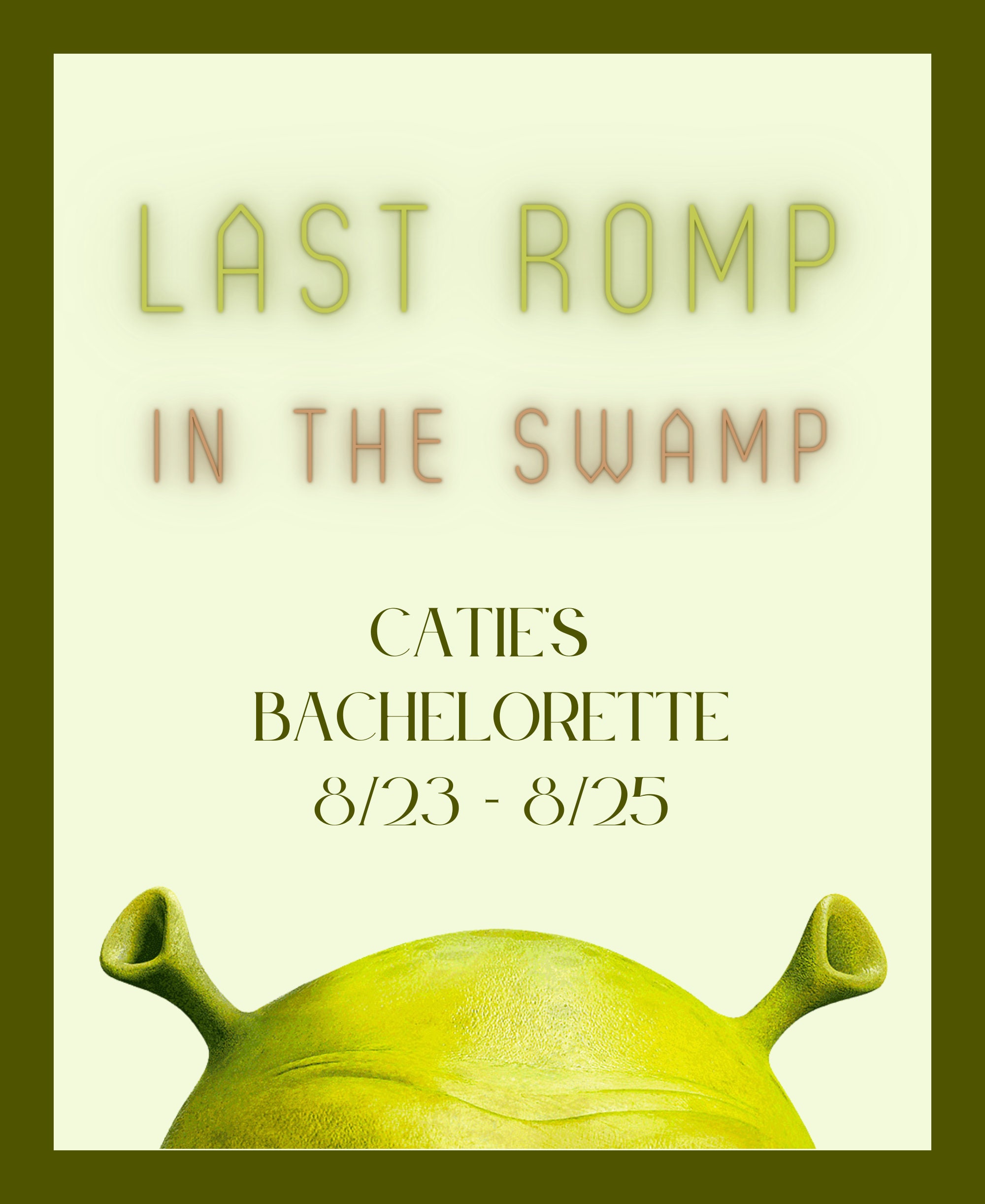 Shrek Bachelorette Party Last Romp in the Swamp - Etsy UK