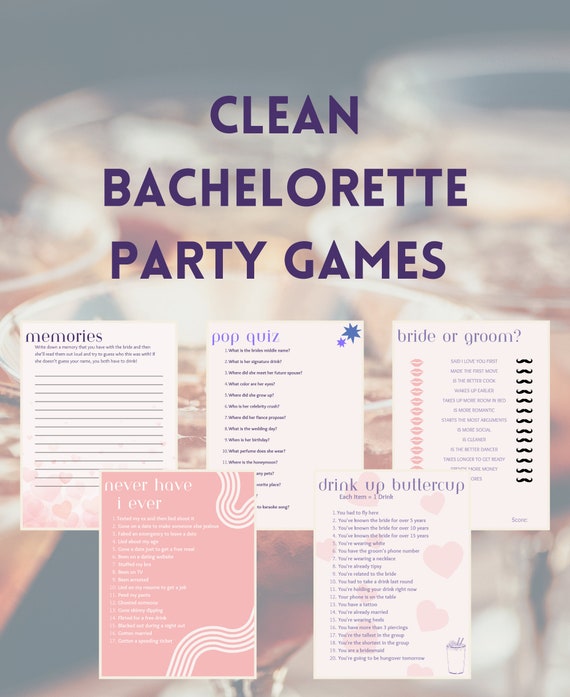 Bachelorette Party Games Clean