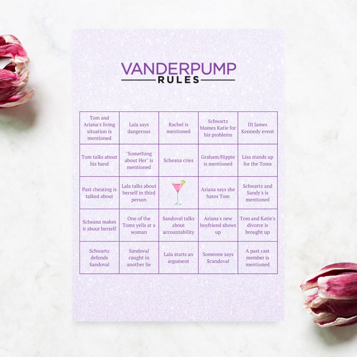 Vanderpump Rules Season 11 Bingo Cards | Scandoval | Download + Print ...