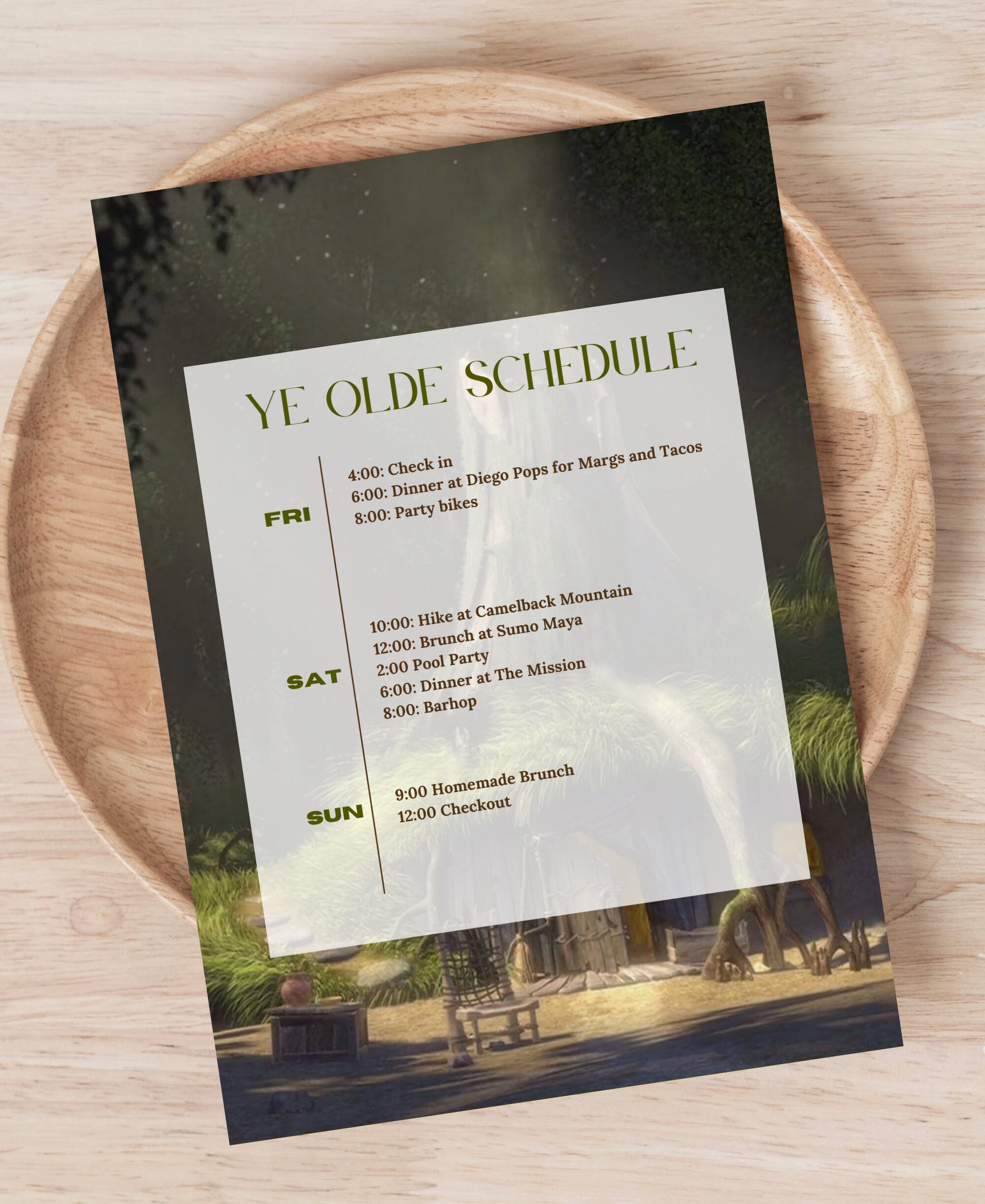 Shrek Bachelorette Party | Last Romp in the Swamp | Customizable Canva ...