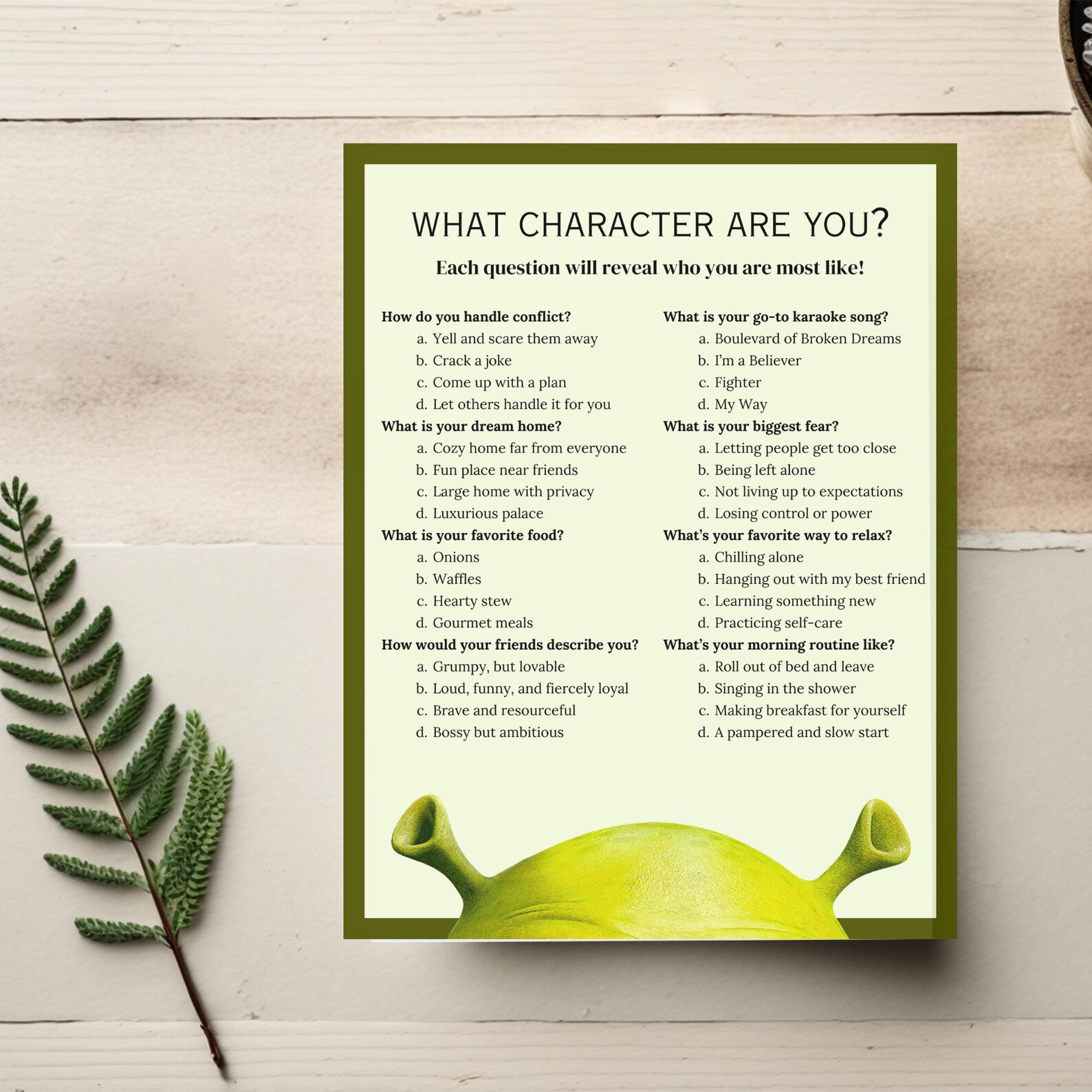 Last Romp in the Swamp | Shrek Bachelorette Party Games | Customizable ...