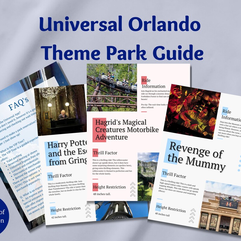 Universal Studios Planning - Etsy