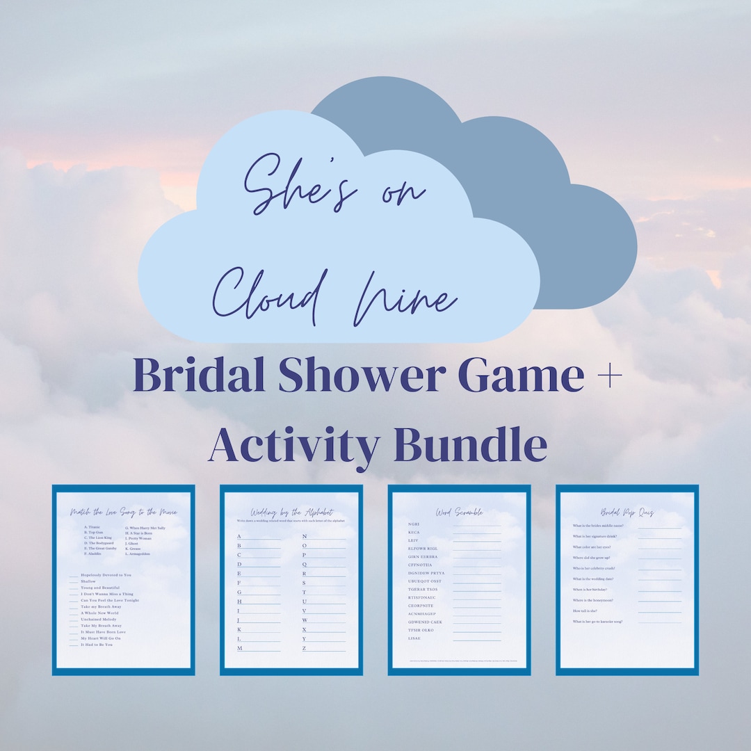 On Cloud Nine Bridal Shower | Bridal Shower Games and Activities ...