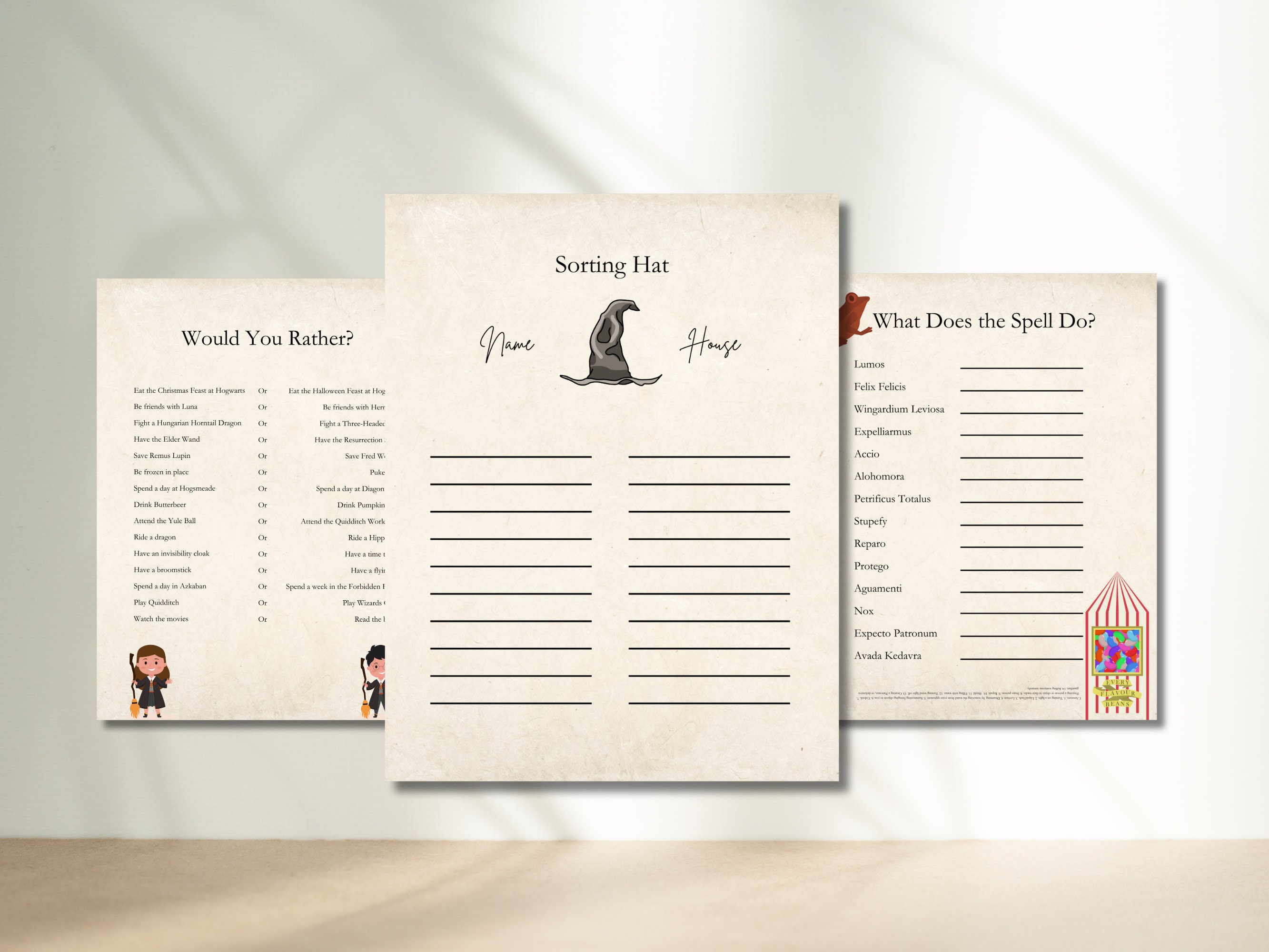 Wizard Party Games Bundle, Printable Wizard Birthday Party Games ...