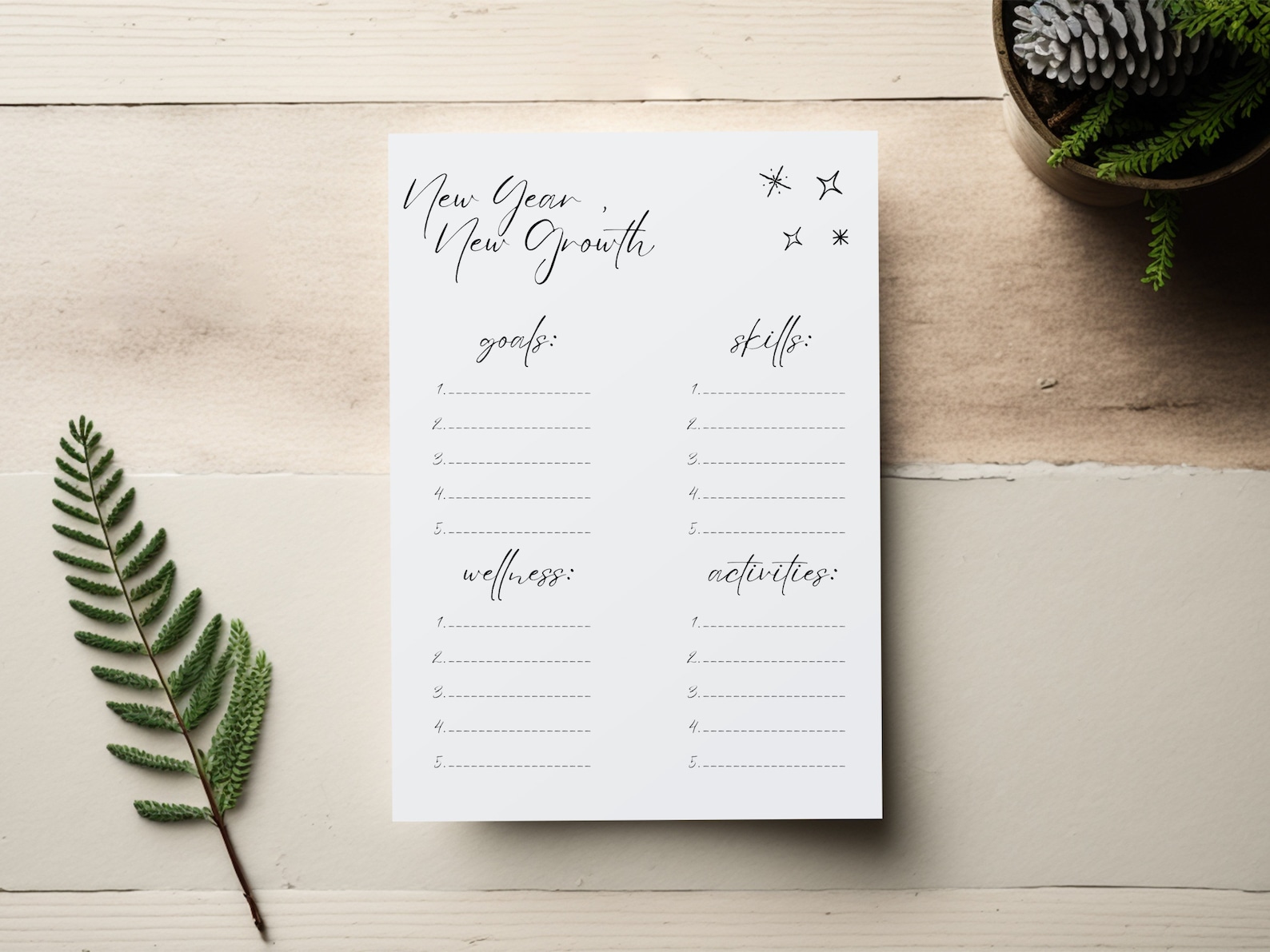 2024 New Years Resolution Printable New Years Resolution 2024 Goals ...