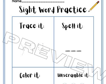 Color by Sight Word Rainbow - Etsy