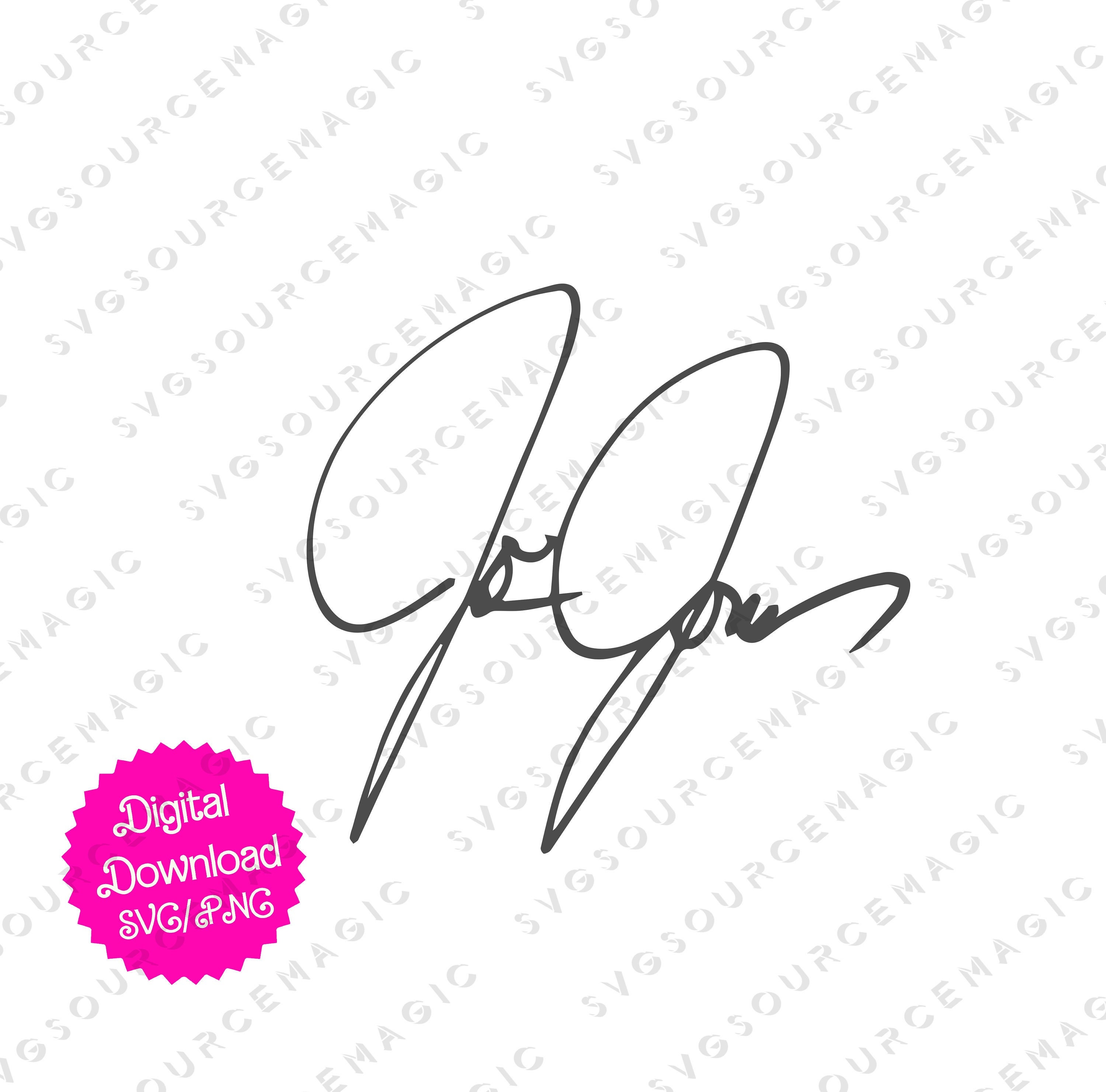 Joe Jonas Autograph Jonas Brothers PNG and SVG Digital - Etsy