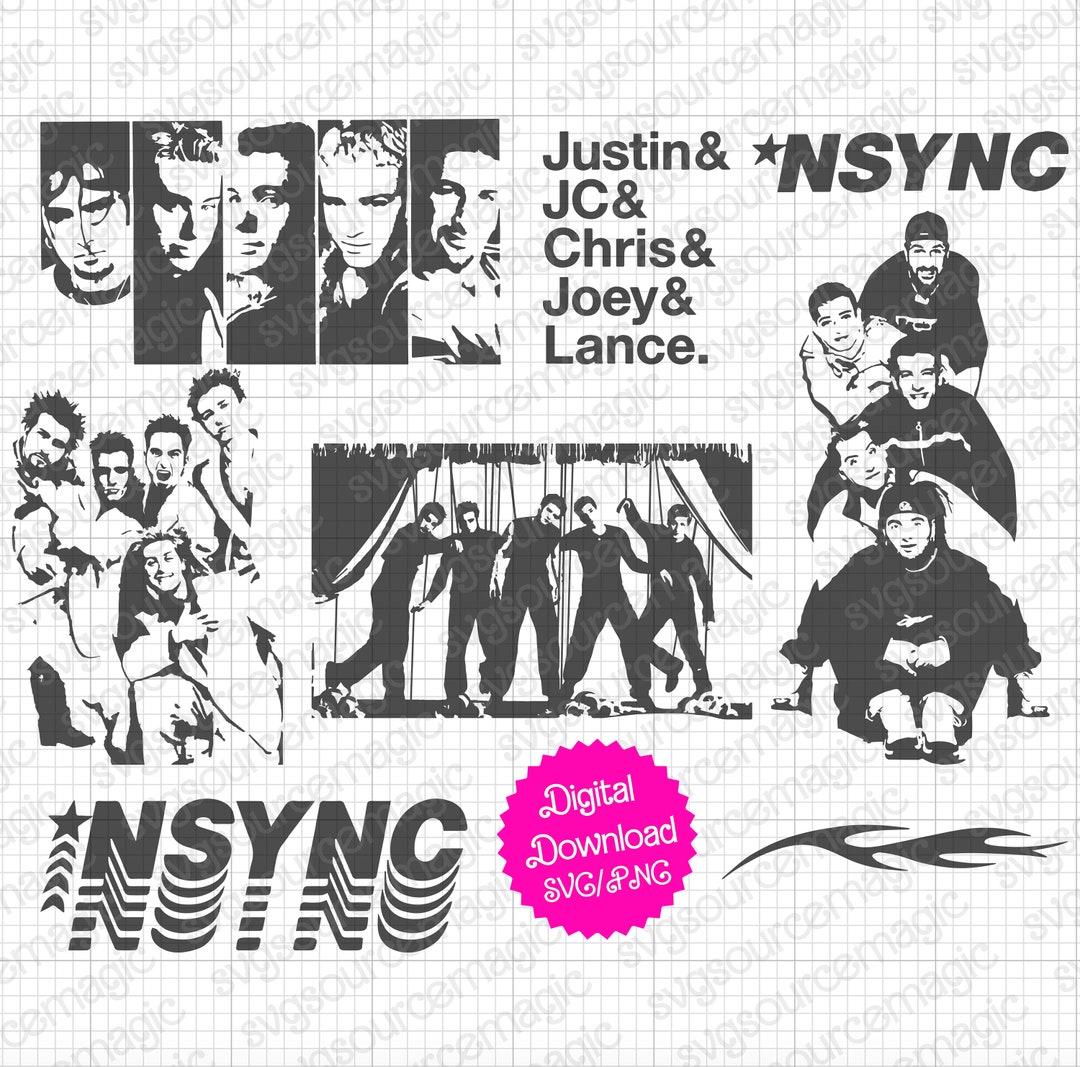 NSYNC Png Svg Dxf Digital Download Bundle Cricut - Etsy Australia