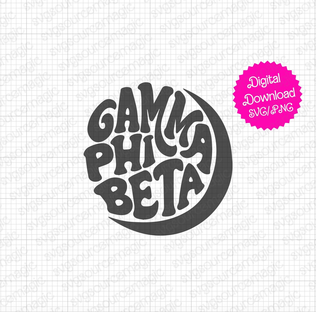 Gamma Phi Beta Moon SVG & PNG Digital Download for Cricut - Etsy
