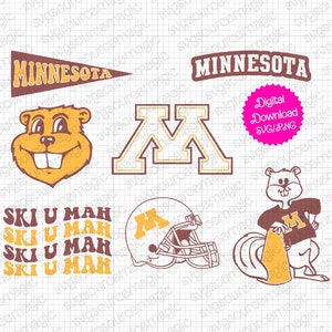University of Minnesota Gopher Pride Bundle of 7 PNG and SVG - Etsy