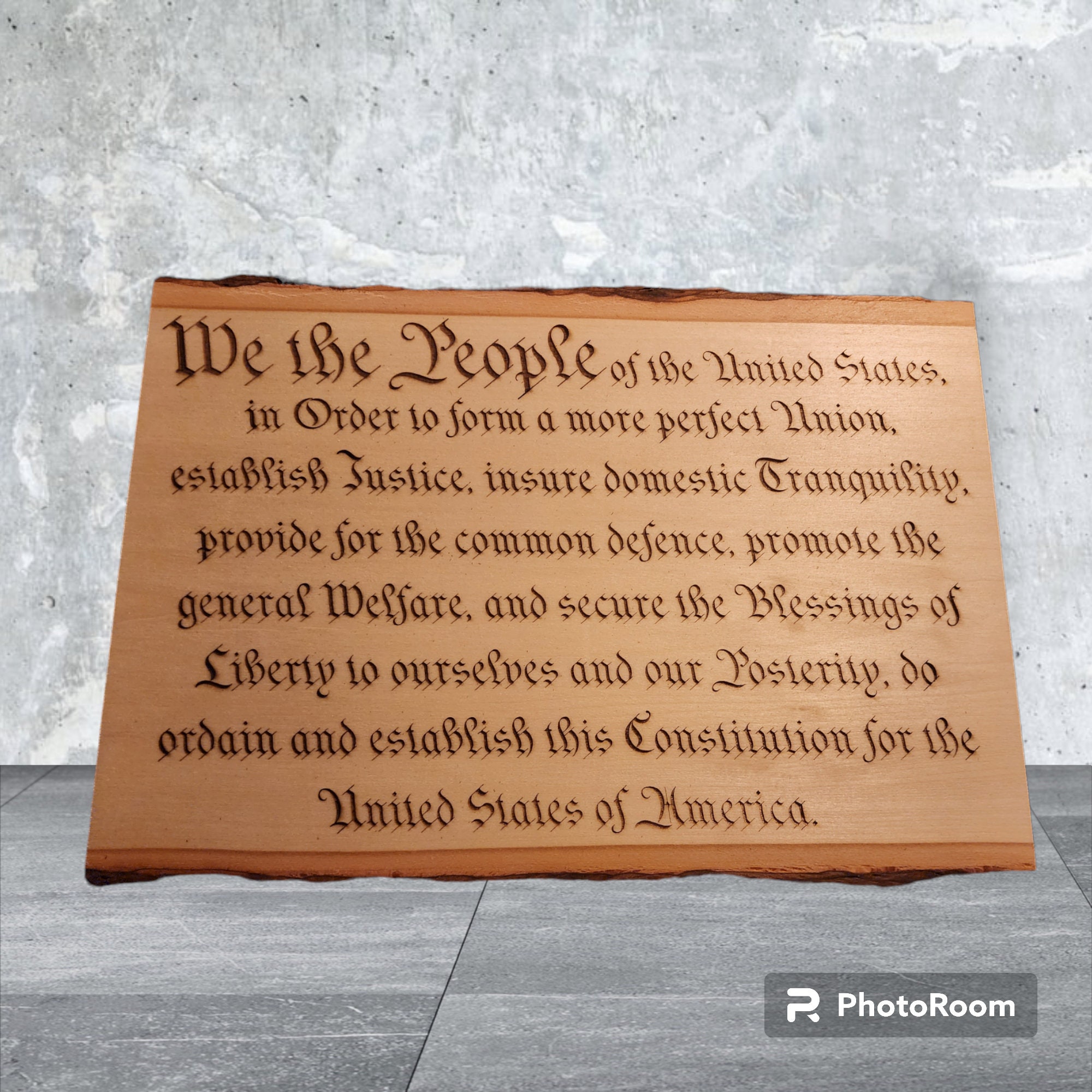 Pledge of Allegiance Rough Cut Wood Plaque - Etsy