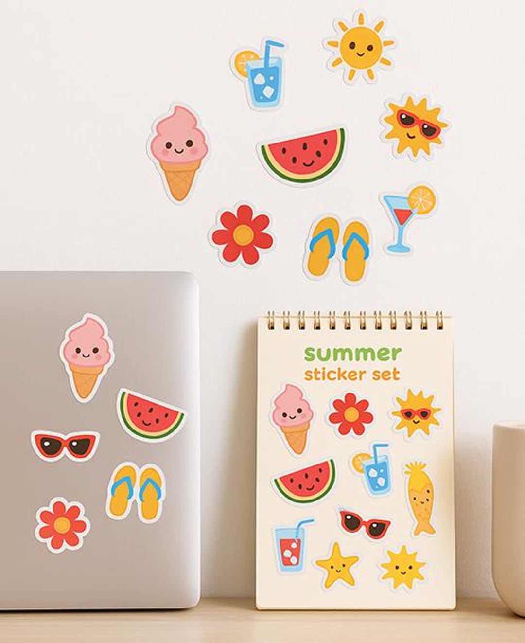 Kawaii 4 Seasons Sticker Pack | Cute Printable PNG Stickers for ...