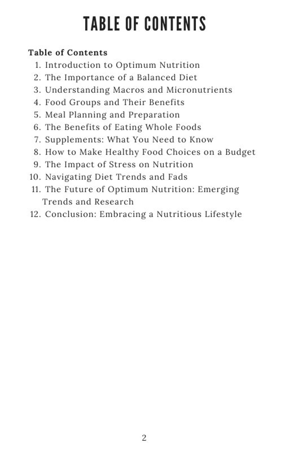 Optimum Nutrition Comprehensive Guide E-book + BONUS Weekly Meal ...